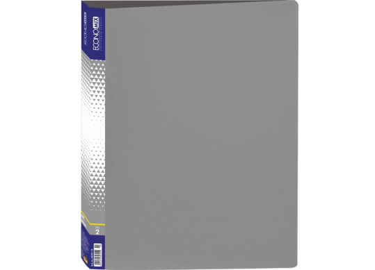 Mapa plastic cu 2 inele Economix (gri) E30701-10