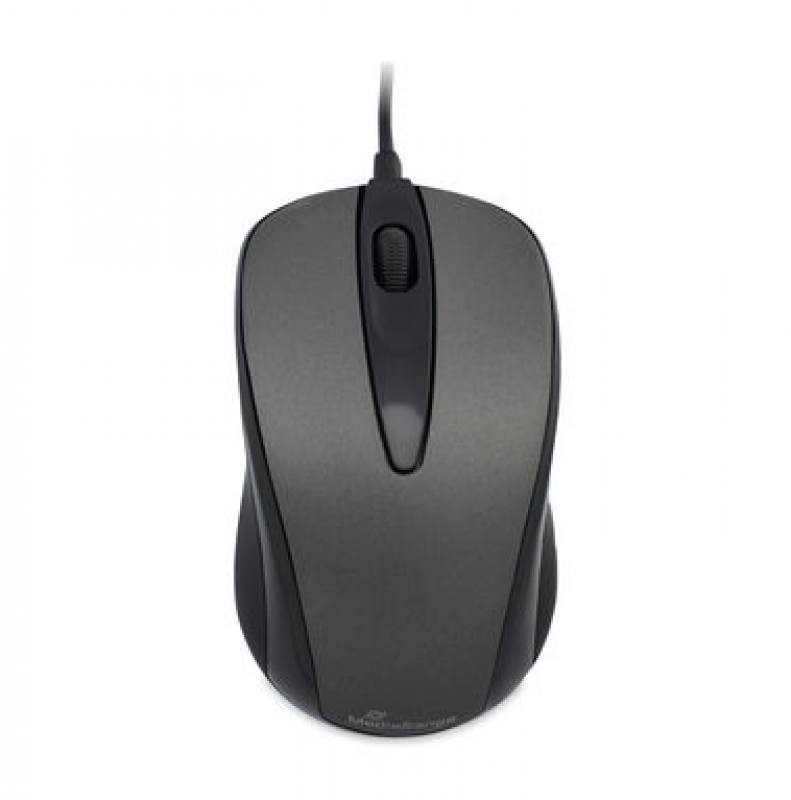 Mouse Media Range Corded 3-button optical, black/grey MROS201