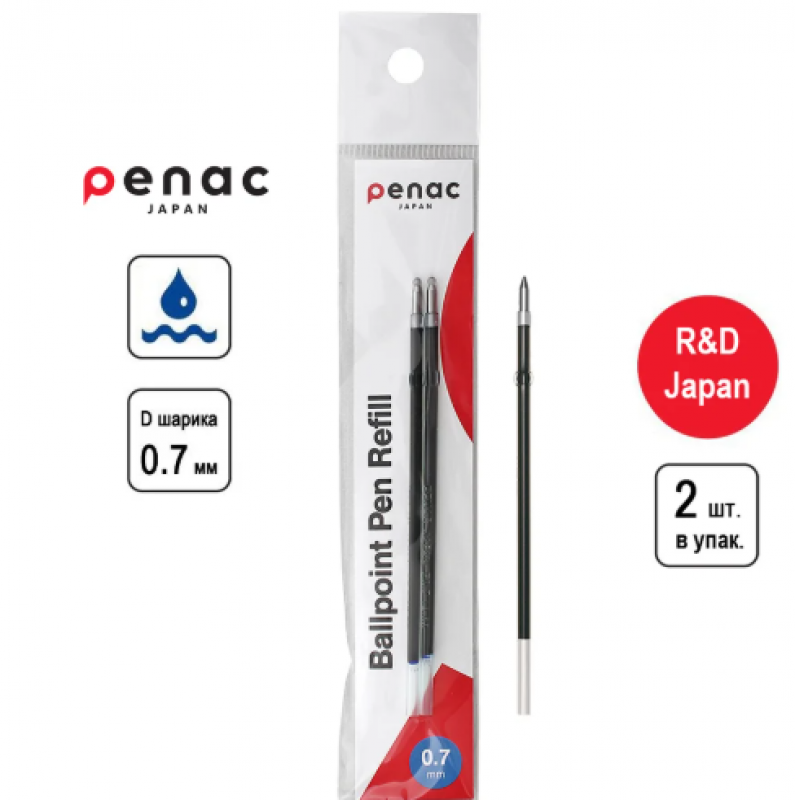 Mina Penac set 2b 0.7mm cu urechiuse (albastru) BR98C0703-PB2