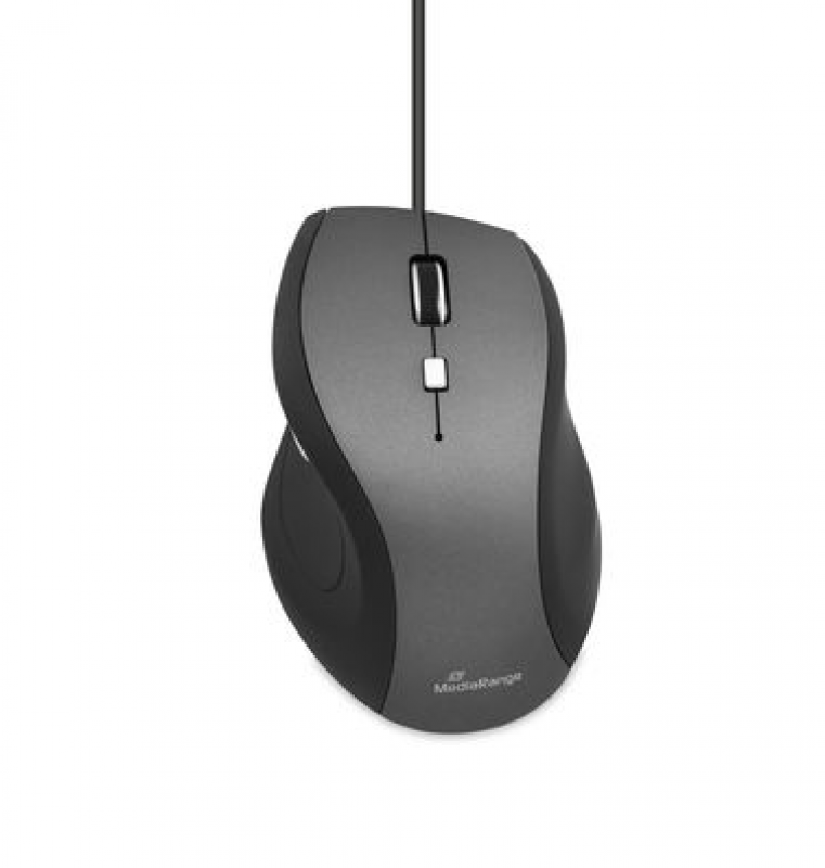 Mouse Media Range Corded 5-button optical,black/grey MROS202
