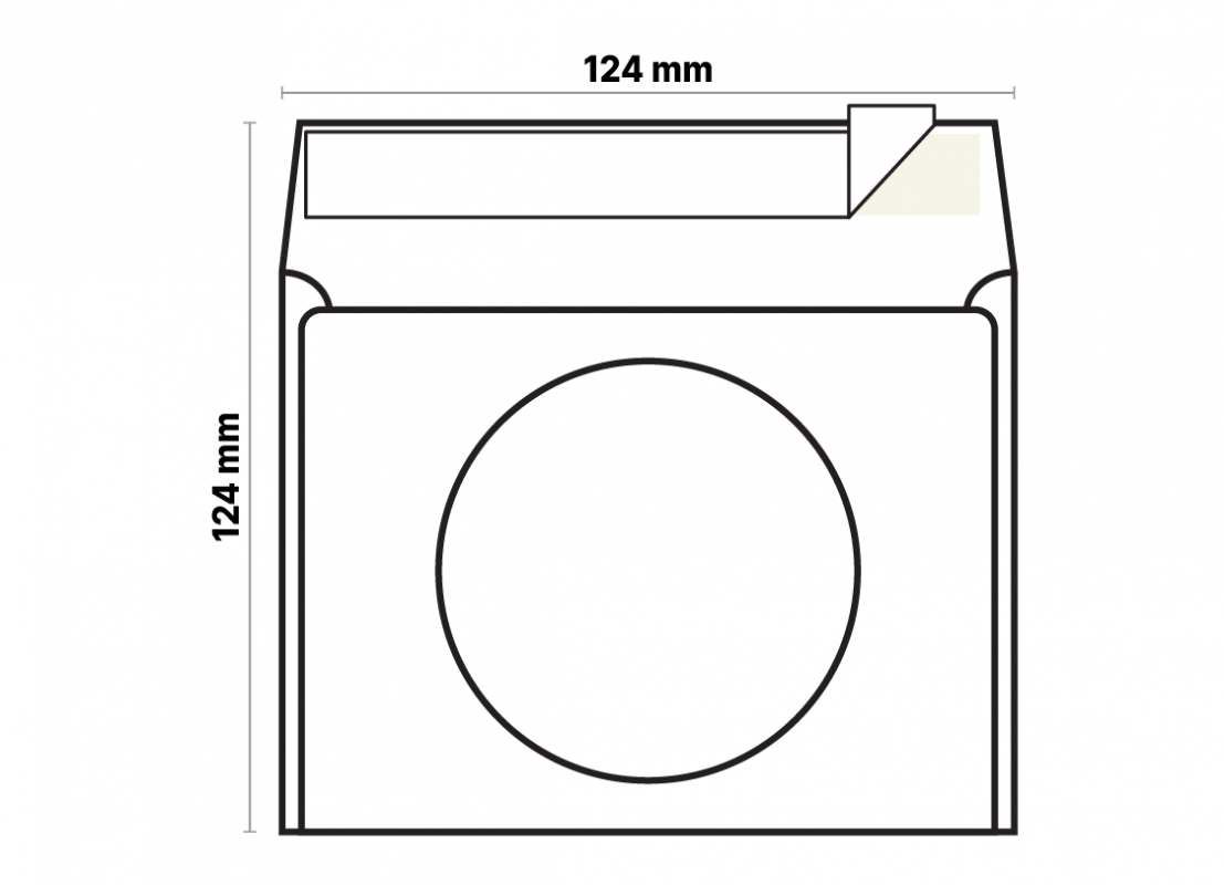 Plic CD hirtie/124*124 cu fereastra 6112