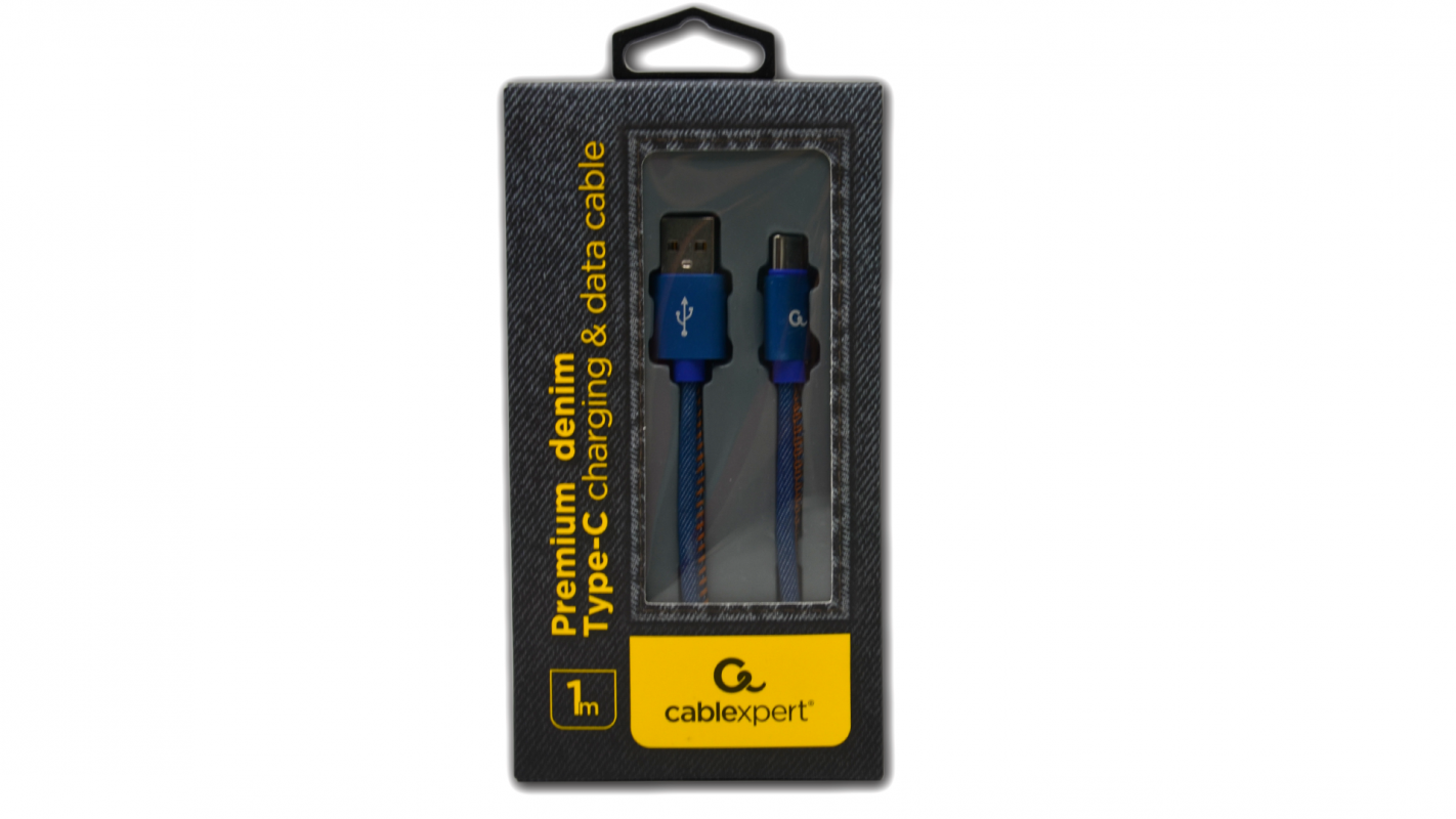 Cablu USB 1.0m Cablexpert (USB to Type-C) Denim AMLML-1M