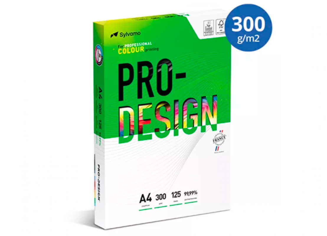 Hirtie A4 300gr Pro design 125oi Alba 300x421