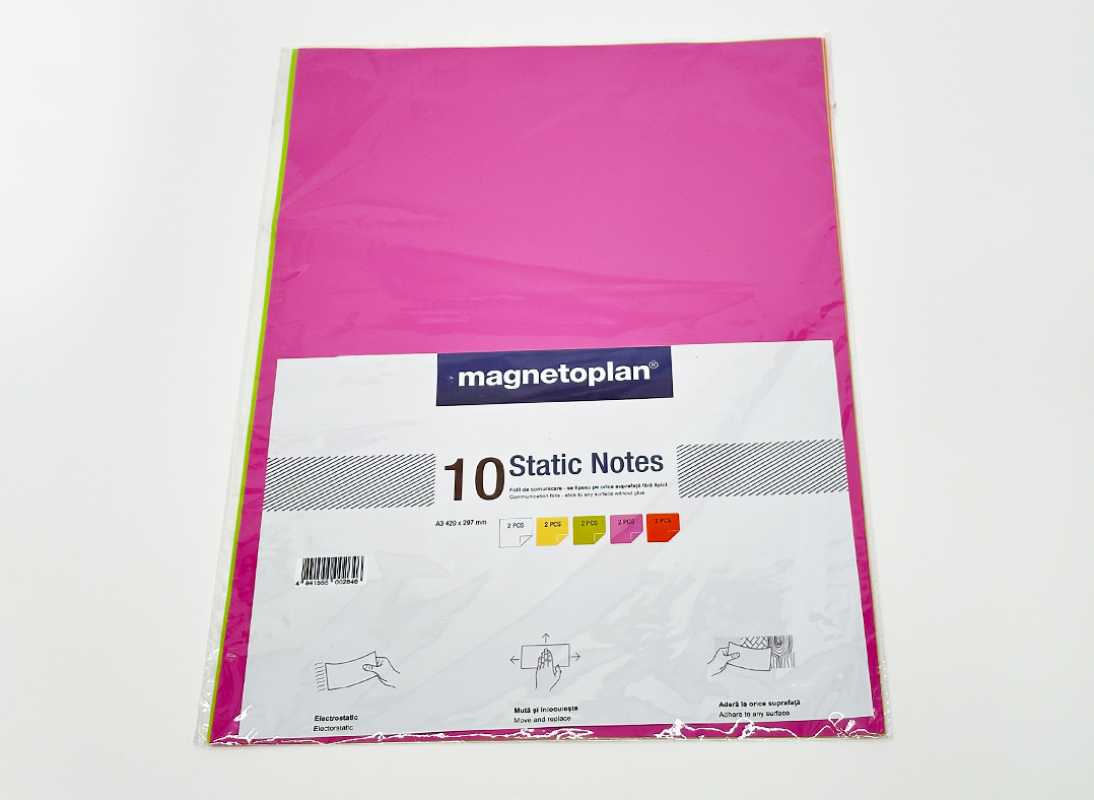 Notite statice Magnetoplan A3 /10file 5 culori 11250310/10